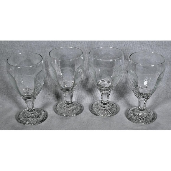 Libbey | Dining | Set Of 4 Vintage Chivalry Clear Wine Glasses By ...